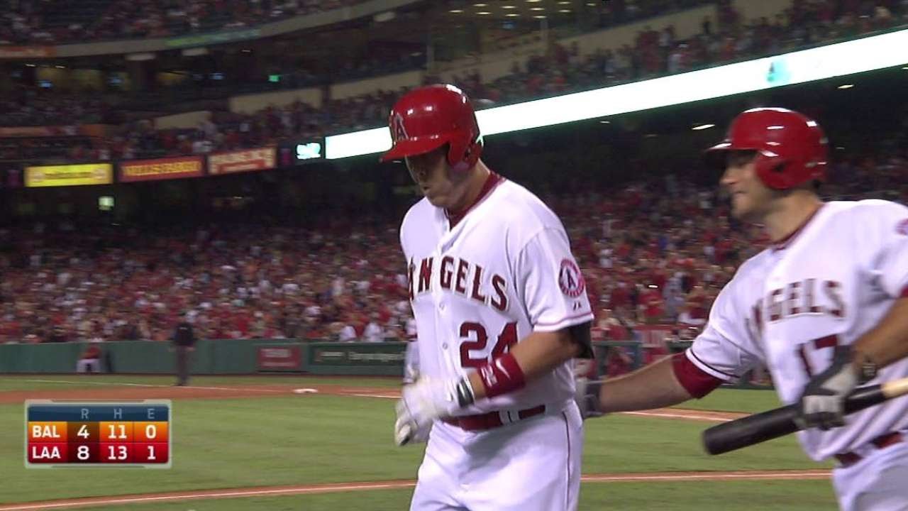 BAL@LAA: Cron launches two-run homer off Brach in 7th - YouTube