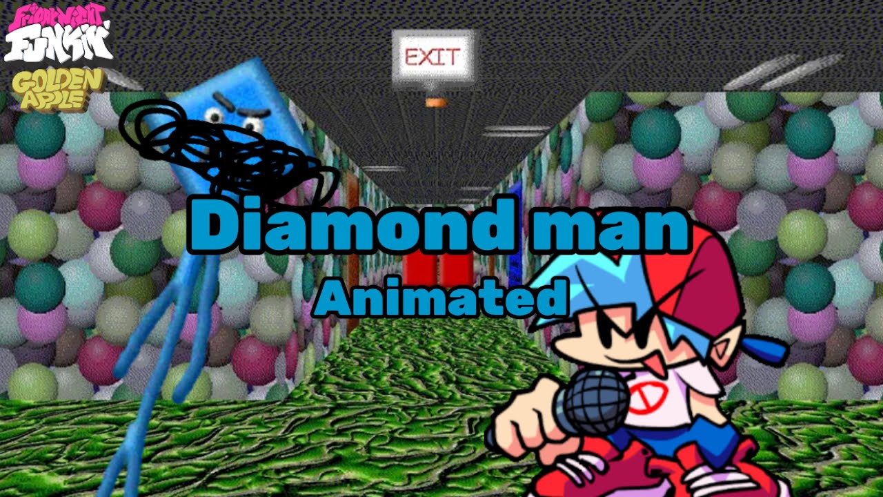 Diamond man animated (Golden apple) - YouTube