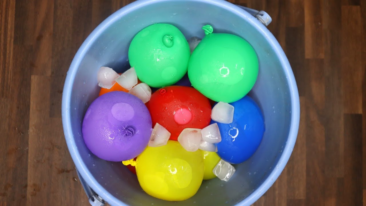 Bucket ice Balloon 🪣 🧊🎈 fun with balloon idea - YouTube