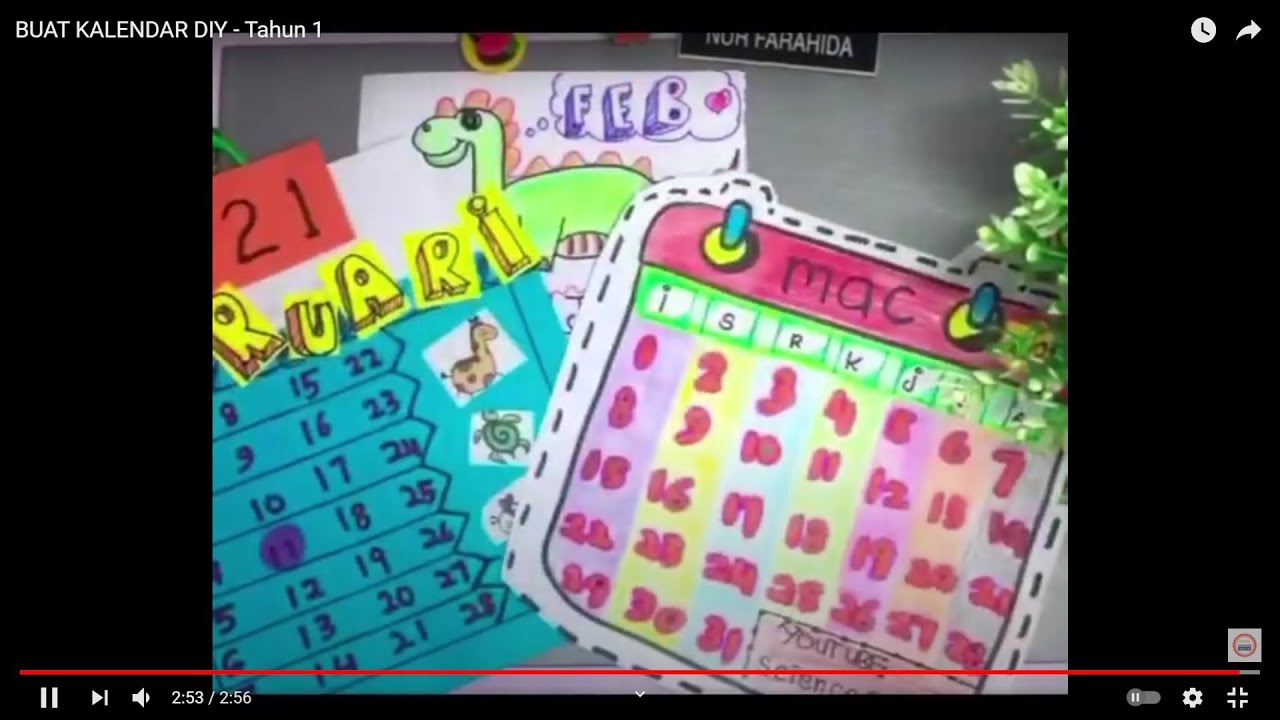 BUAT KALENDAR DIY - Tahun 1 - YouTube
