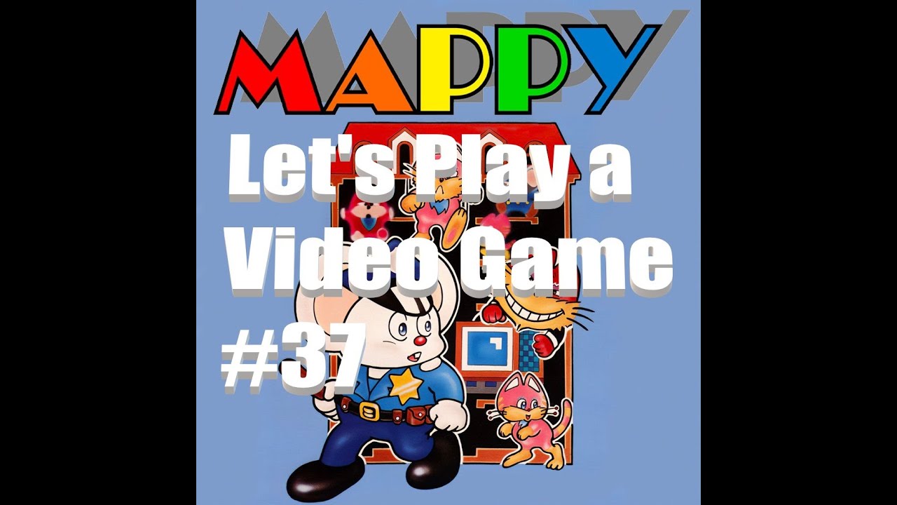 Let's Play Mappy - Why Are Cats and a Cop-Mouse Bouncing on a Trampoline?? 1983 Namco (LPAVG#37 ...