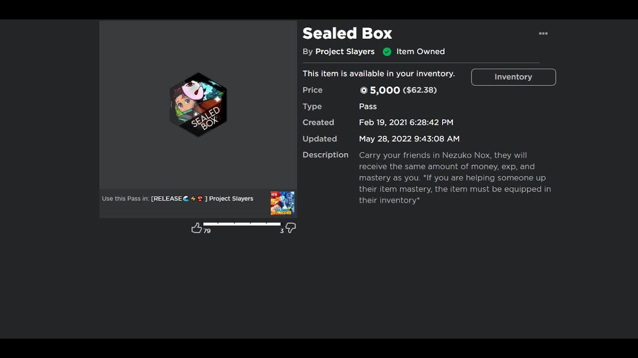 PROJECT SLAYERS BUYING NEZUKO BOX 5K ROBUX😱😱 - YouTube