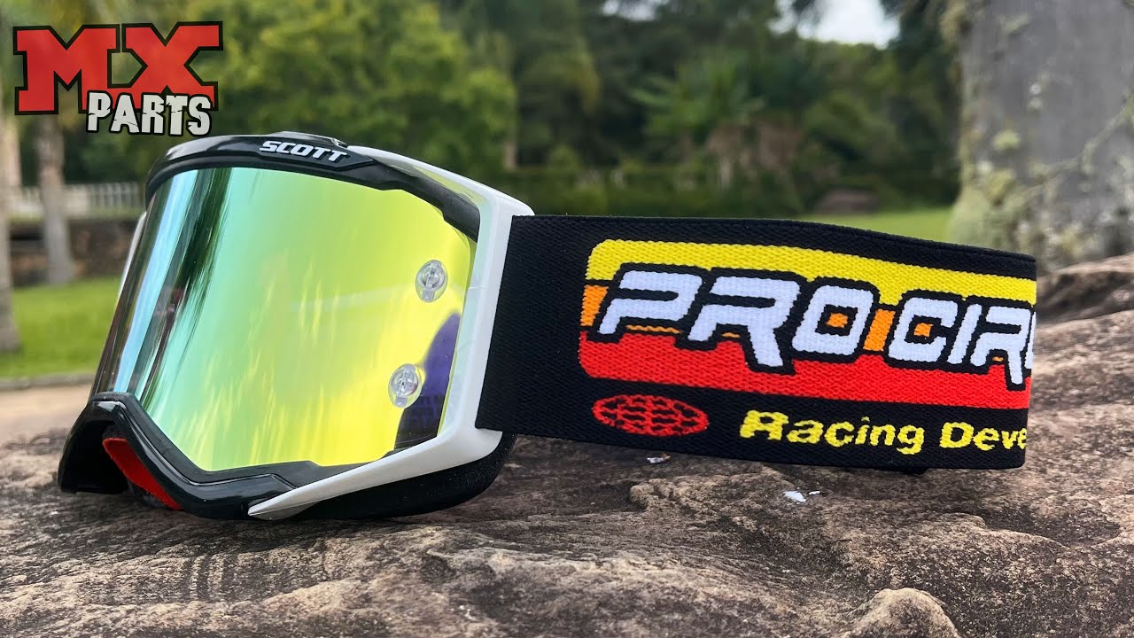 Óculos Scott Prospect Pro Circuit White-Black/Yellow Chrome Works - YouTube