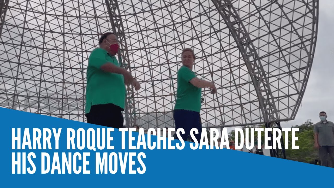 Harry Roque teaches Sara Duterte his dance moves - YouTube