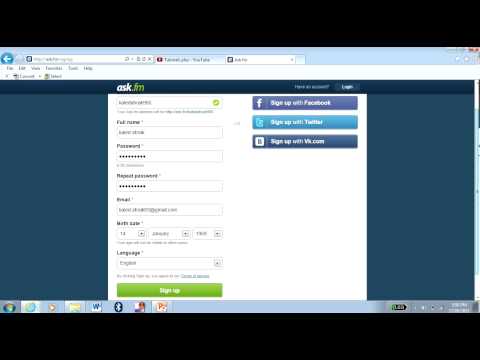 Tutorial on how to make a Ask.fm account [HD 720p]