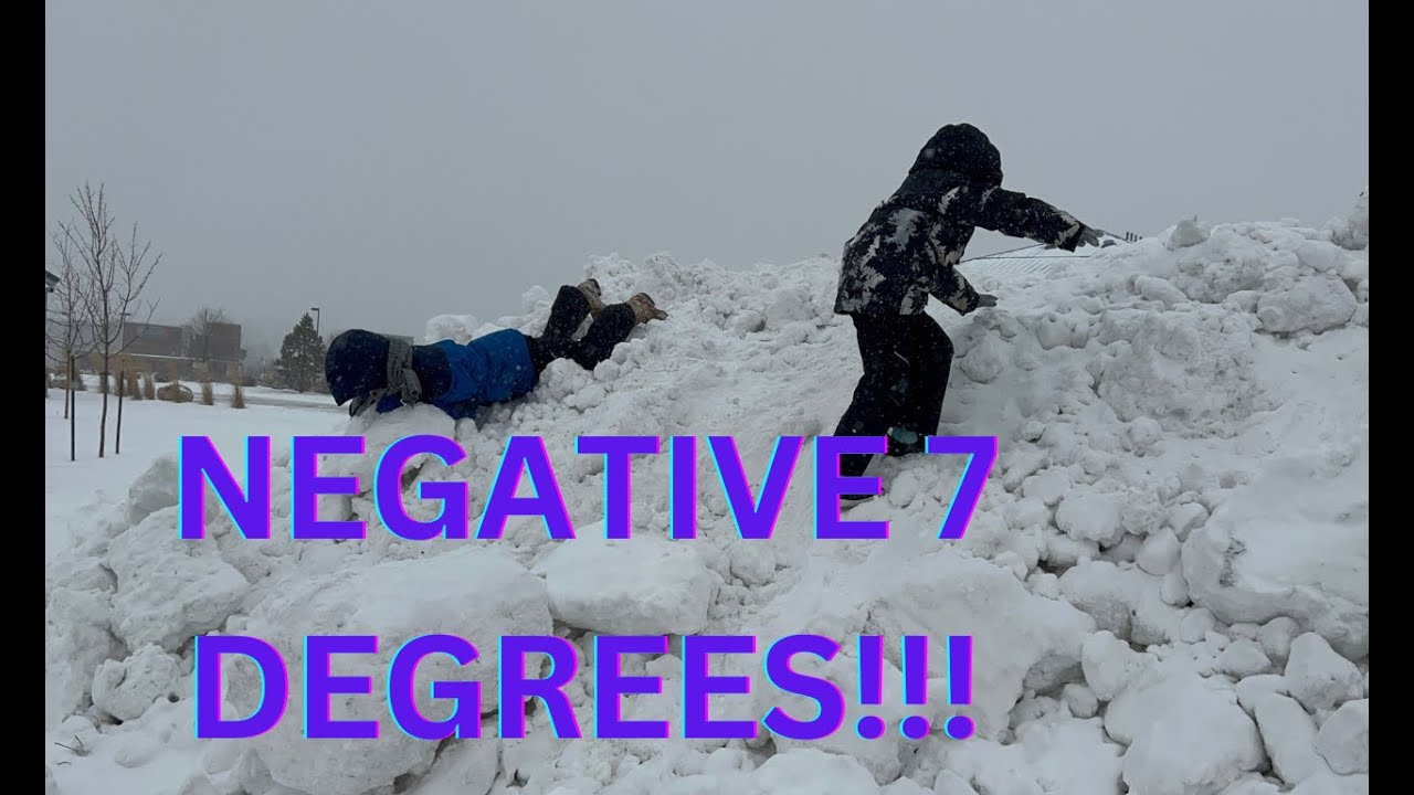 No Limits to Their Sense of Adventure!!! Climbing Snow Pile Negative 7 ...