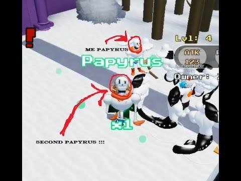 Roblox Undertale tower defence #4 second try snowdin second papyrus ...