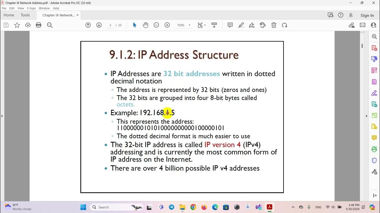 Module 9 Network Address -Part1 of 6 - YouTube