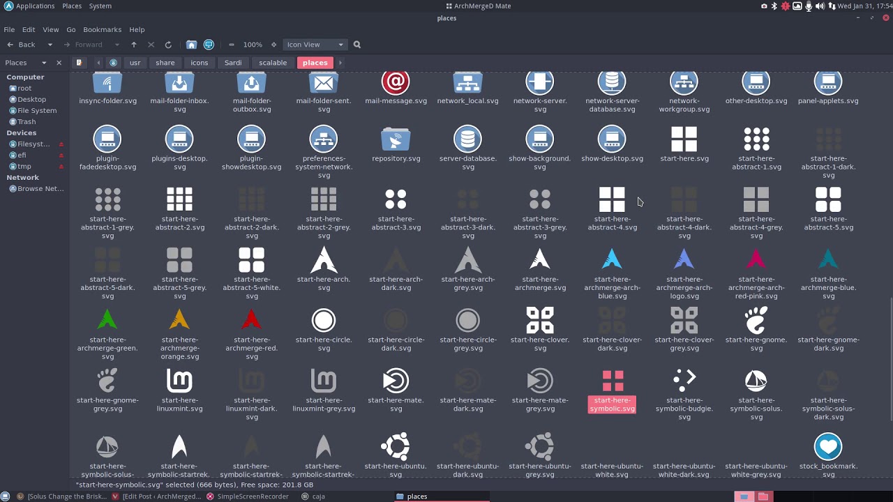 ArchMerge : 243 change the icon in the brisk menu on Mate - YouTube
