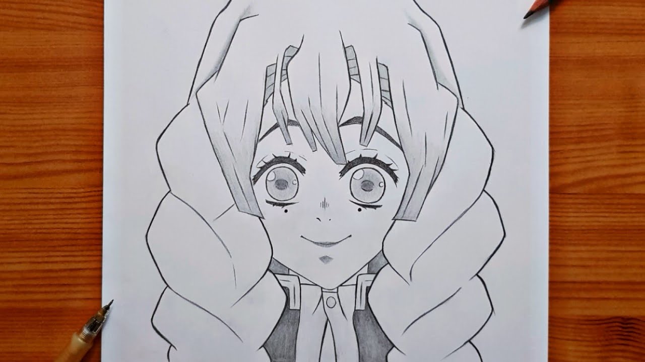 How to draw Mitsuri Kanroji ( Demon Slayer ) | Mitsuri step by step ...