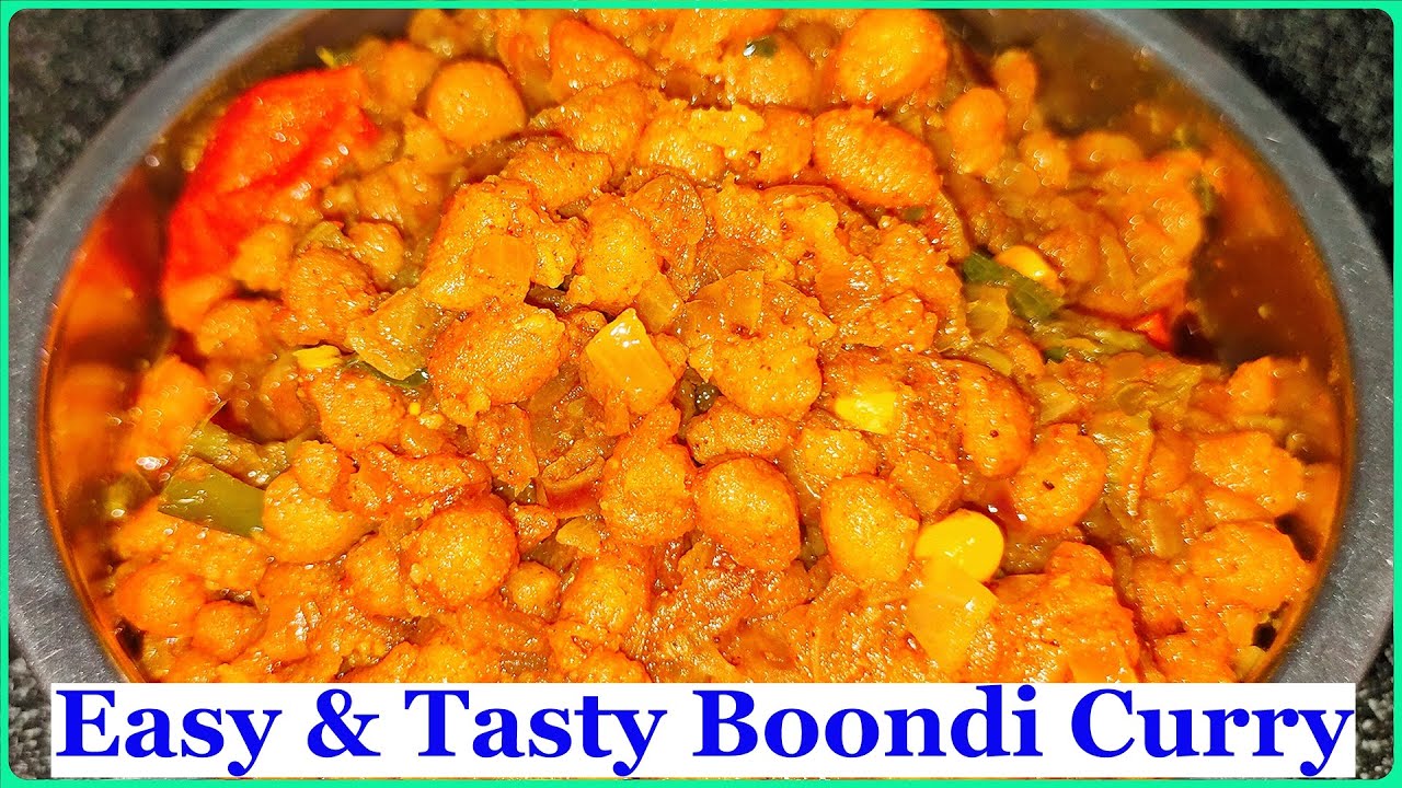 టేస్టీ బూందీ కర్రీ || Boondi Curry In Telugu || Boondi Curry Recipe ...