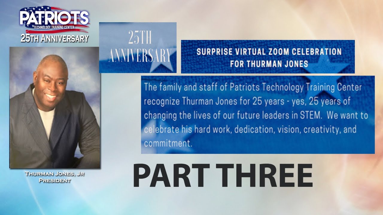 Lets Keep Moving MAIN 3 Thurman Jones 25th Anniversary of Patriots ...