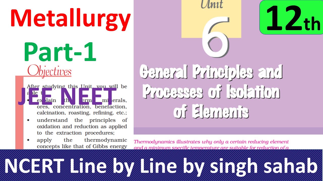 General Principles & Processes of Isolation of elements - Metallurgy#1 ...
