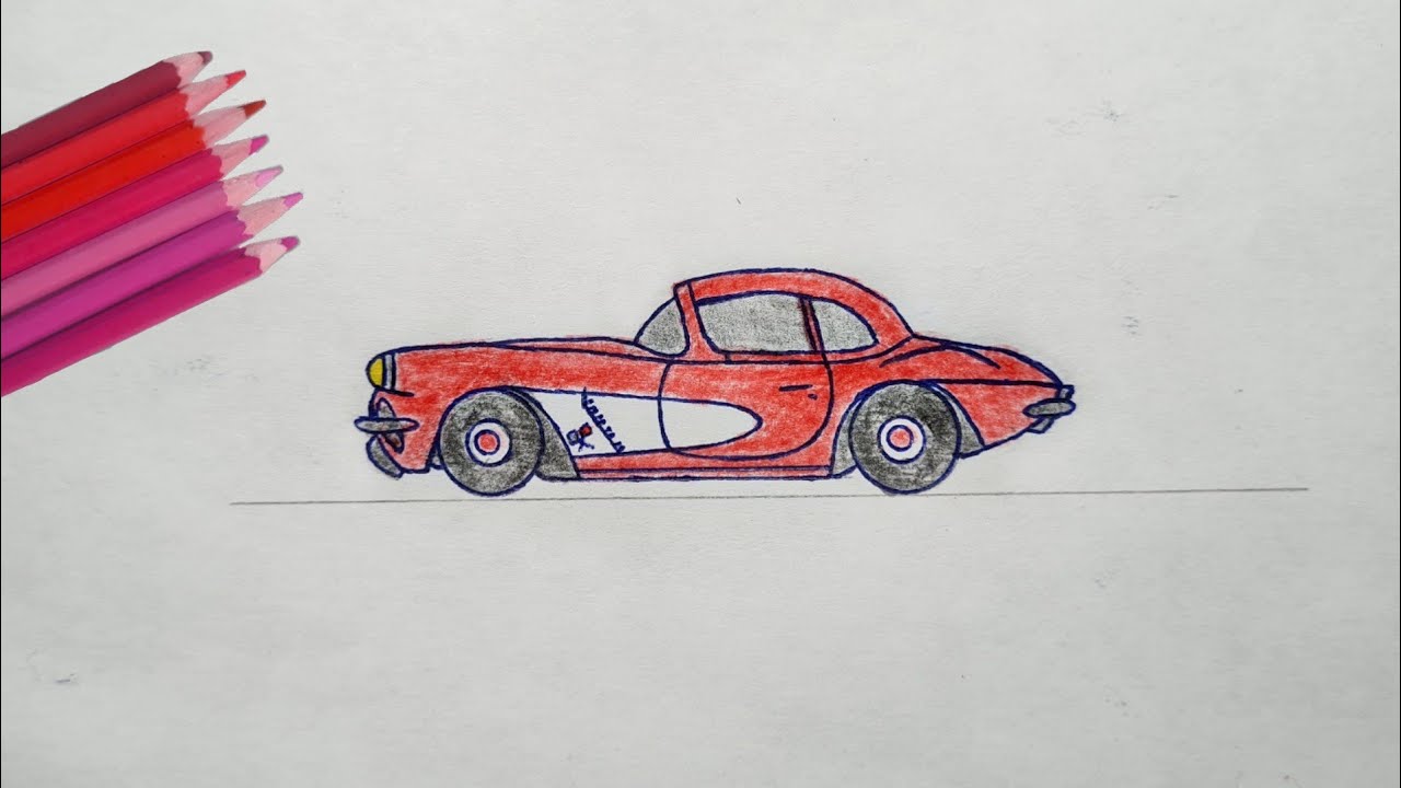 How To Draw a Chevrolet Corvette C1 - YouTube