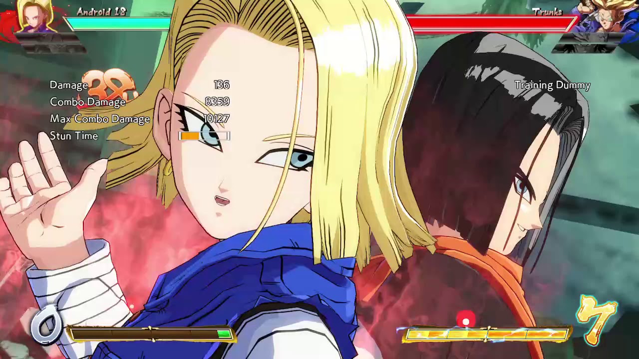 Dragon Ball FighterZ - Android 18 Solo TOD (Mid-screen, v1.23) - YouTube