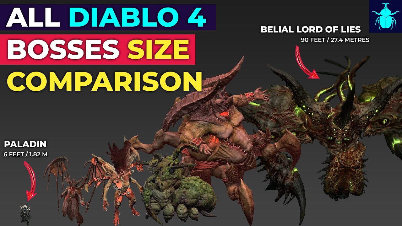 Diablo 4: All Bosses Size Comparison – How Big Are Bosses Really? - YouTube