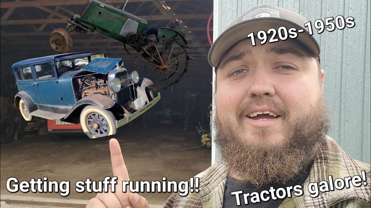 Starting old Iron! 1930s Tractors and 1929 Oldsmobile in North Dakota ...