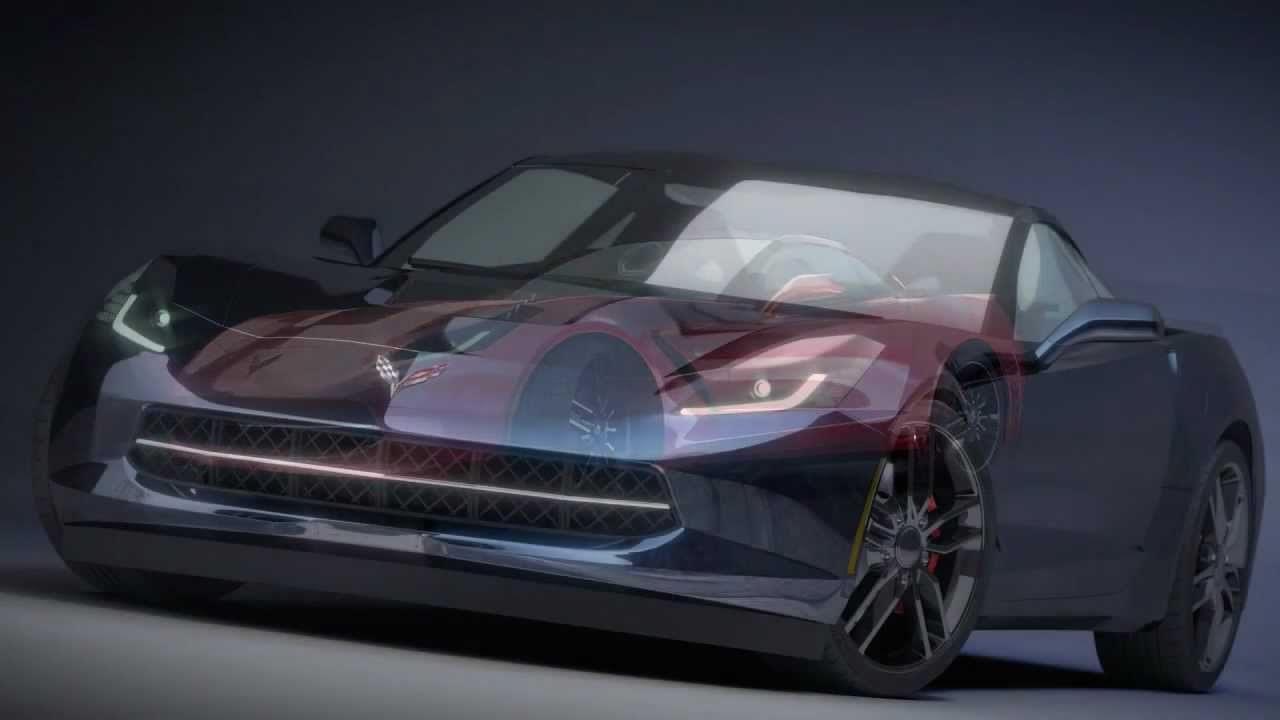 Corvette C7 Stingray 2014 3D Model Blender Cycles - YouTube