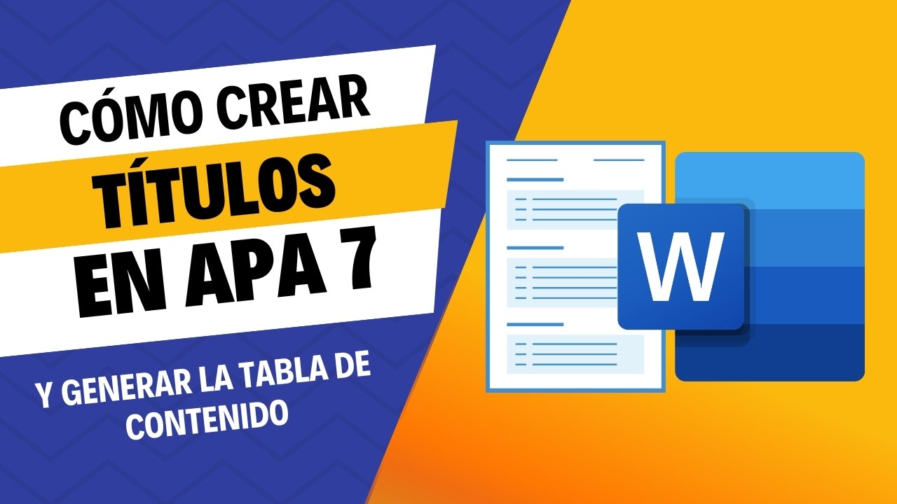 Cómo crear todos los niveles de títulos de APA 7° edición en Word ...