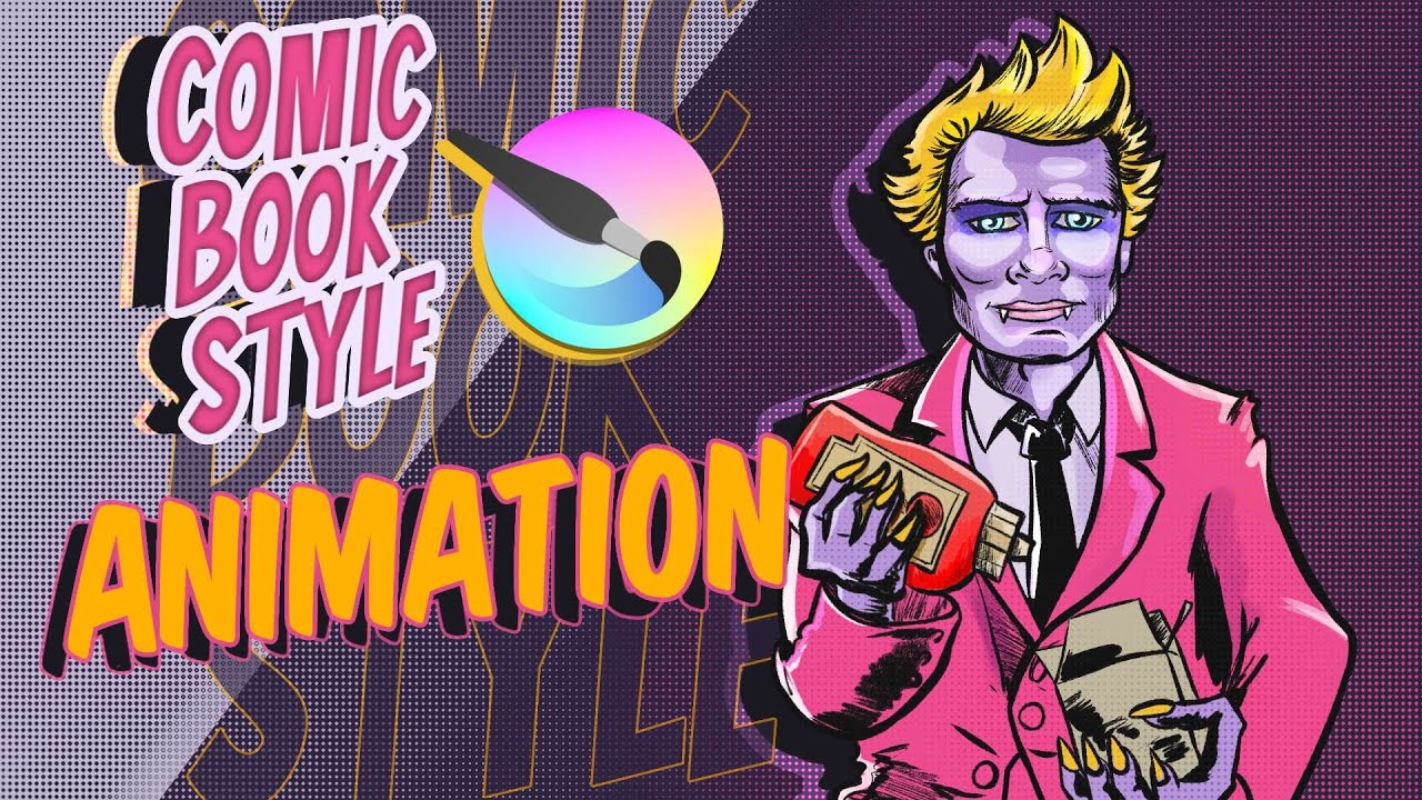 Comic Book Style Animation - Tweening In Krita 5 - YouTube