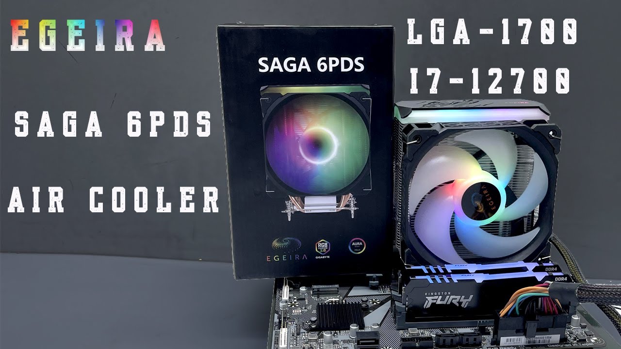 EGEIRA SAGA 6PDS AIR COOLER UNBOX INSTALL TEST - YouTube