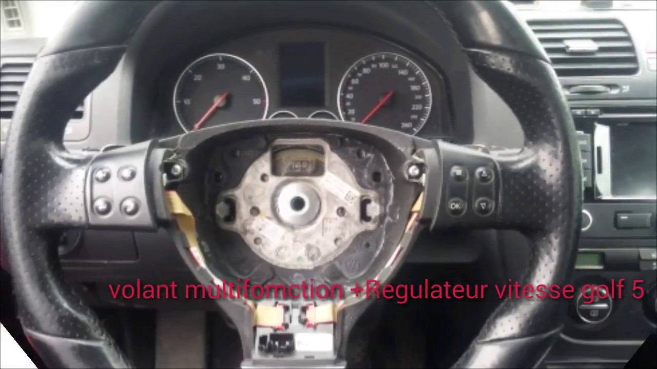 volant multifonction régulateur vitesse golf 5 - YouTube