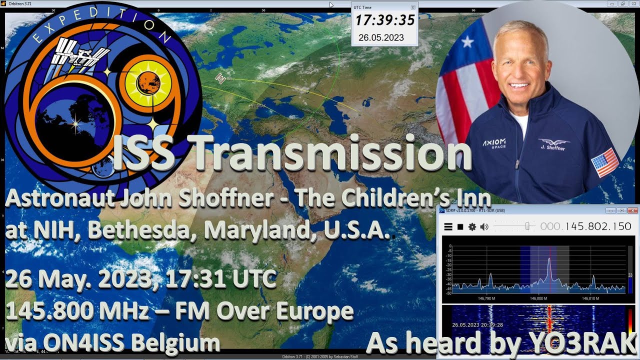 ISS Transmission -astronaut John Shoffner- Bethesda, Maryland, USA 26 ...