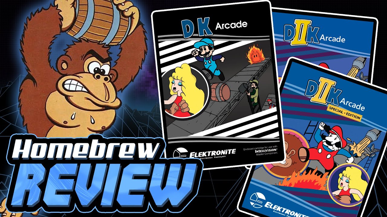 DK Arcade Trilogy for Intellivision - Homebrew Game Review - YouTube
