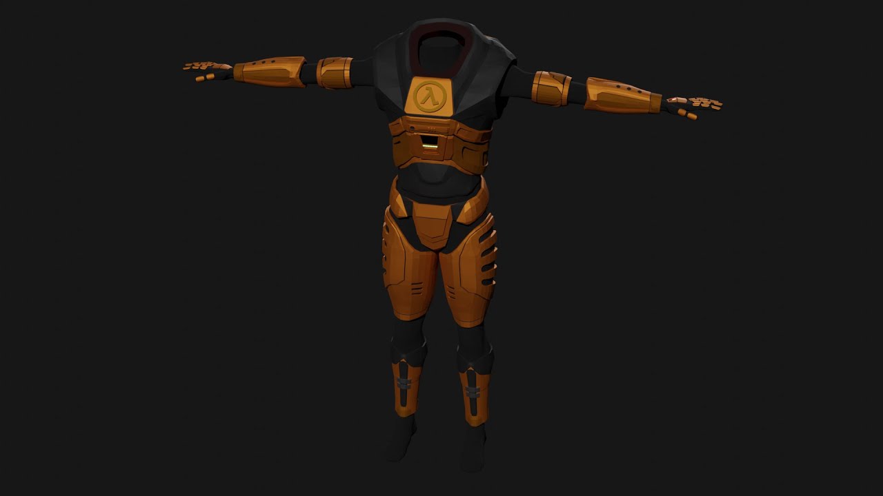 Half-life Hev suit cosplay sculpted in Blender - Part 2 - YouTube