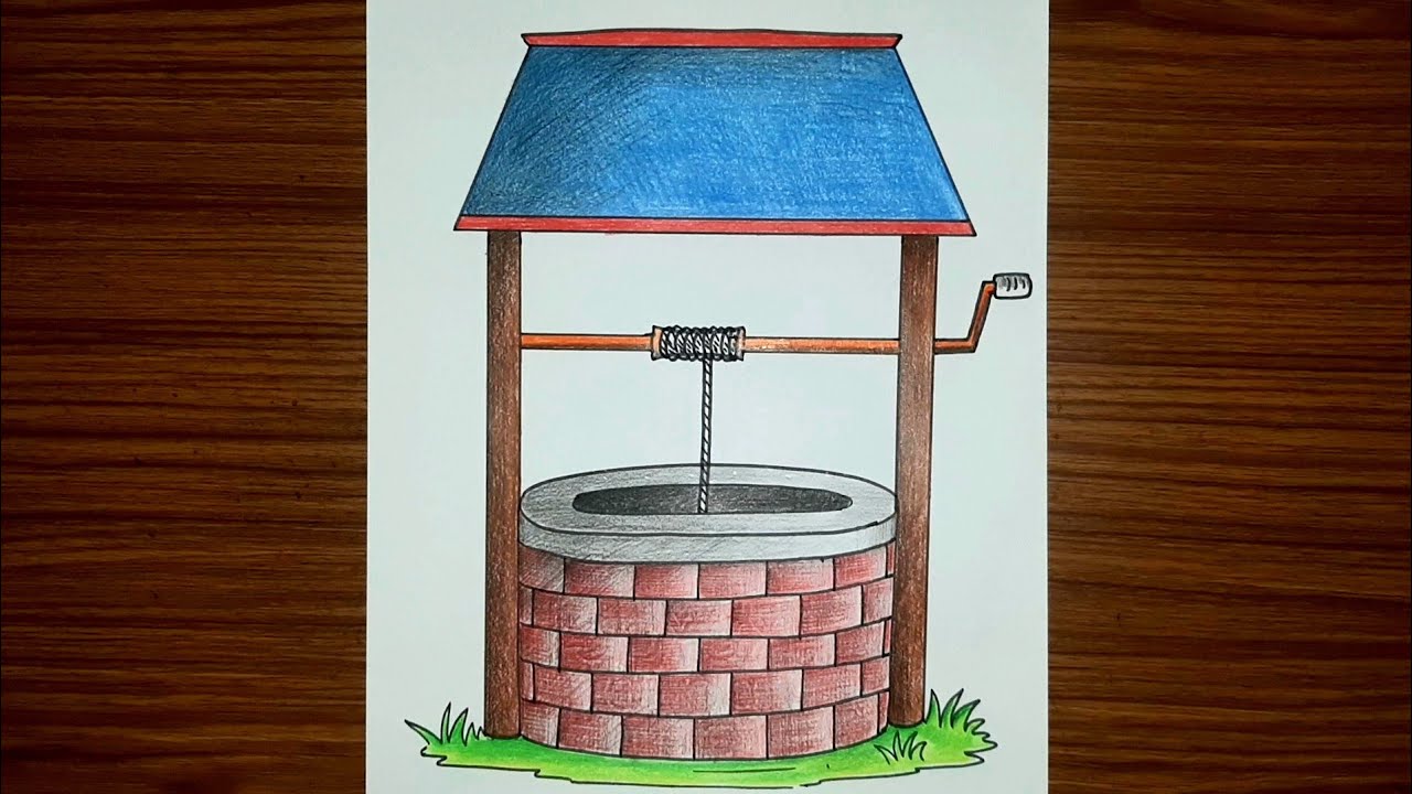 Well drawing easy tutorial | Well drawing step by step | - YouTube