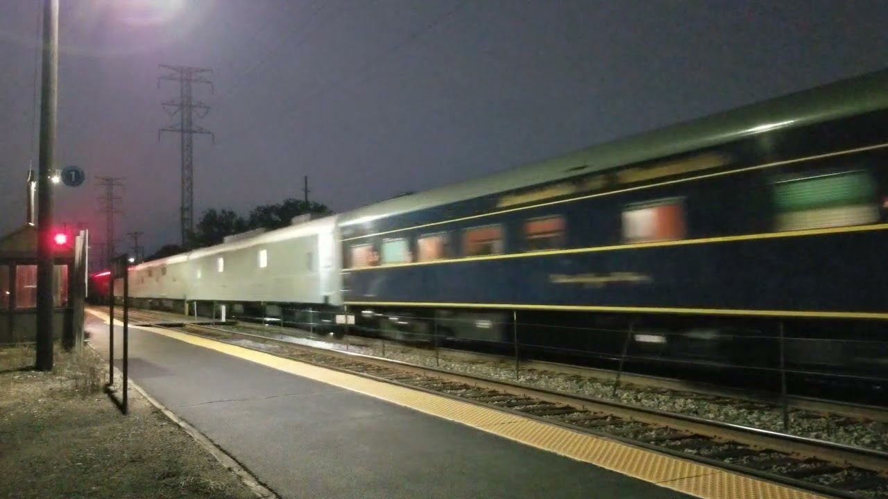 AMTK 33 leads a private car deadhead through Morton Grove - YouTube