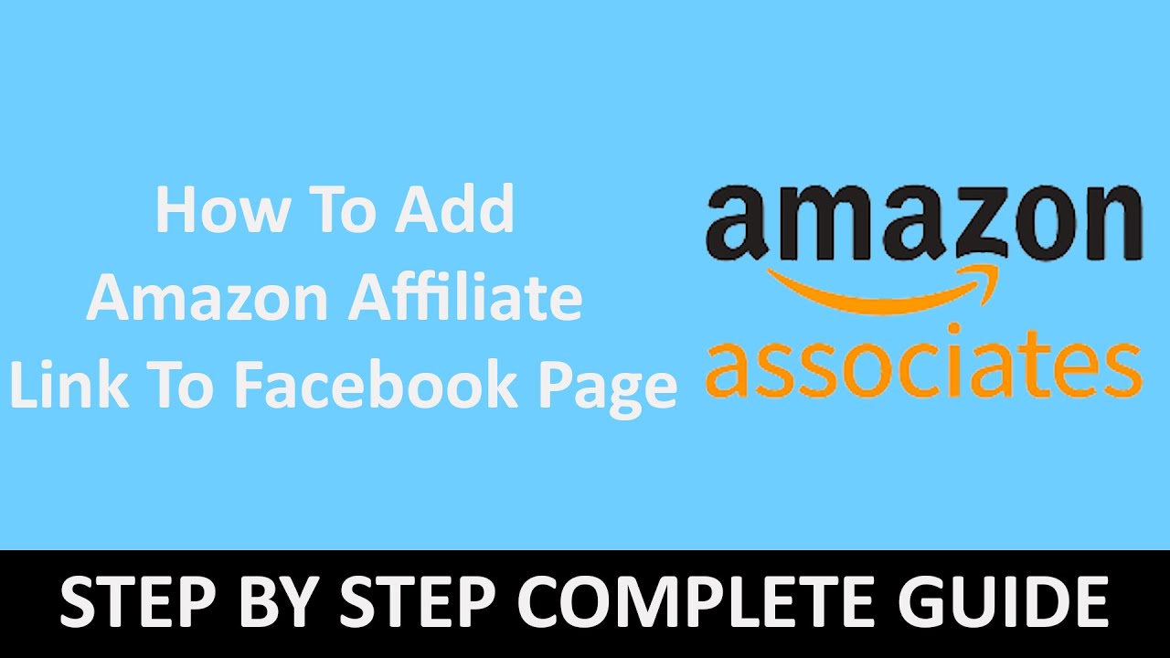 How to Add amazon Affiliate Link to Facebook Page - YouTube