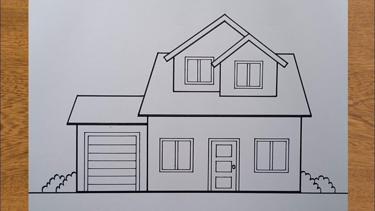 How to Draw a House || Easy House Drawing For Beginners - YouTube