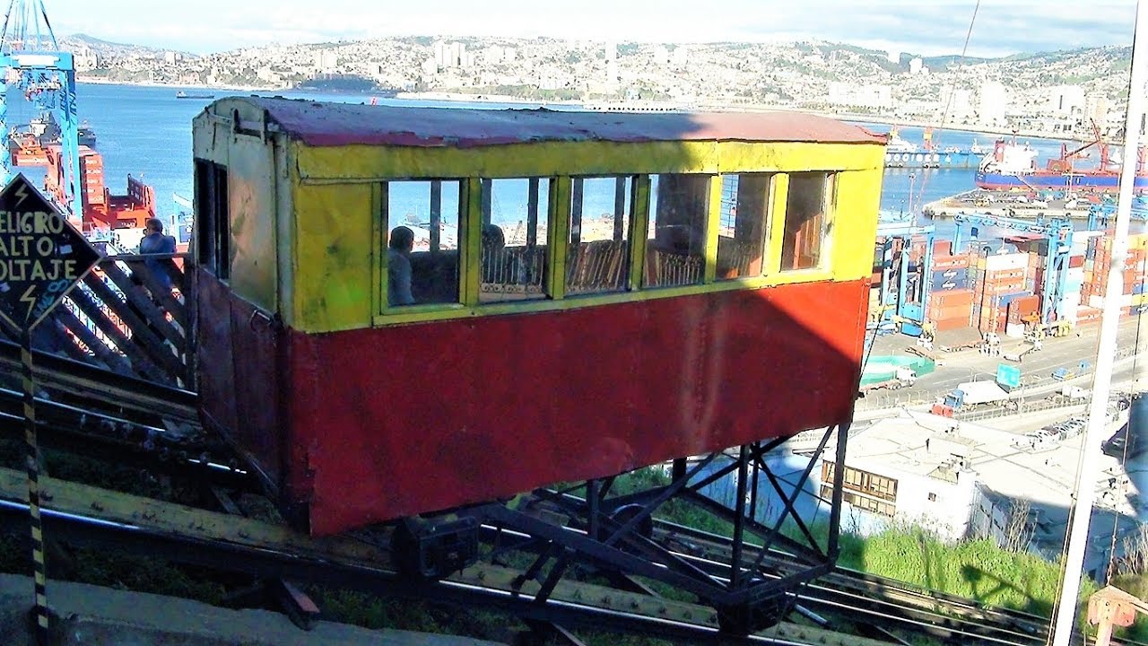 Valparaiso, Chile Funicular Railway (Ascensor) Scenes – 2016 - YouTube