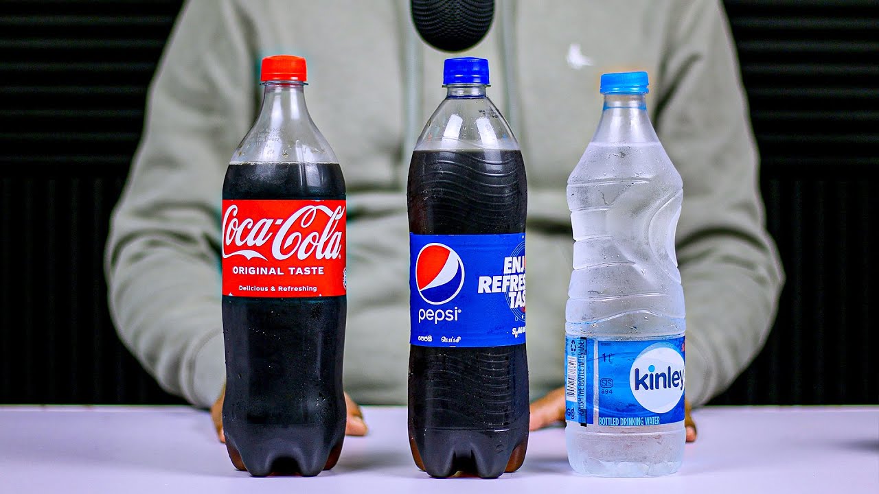 ASMR Shaking and Drinking Coca Cola, Pepsi, Water Sounds - YouTube