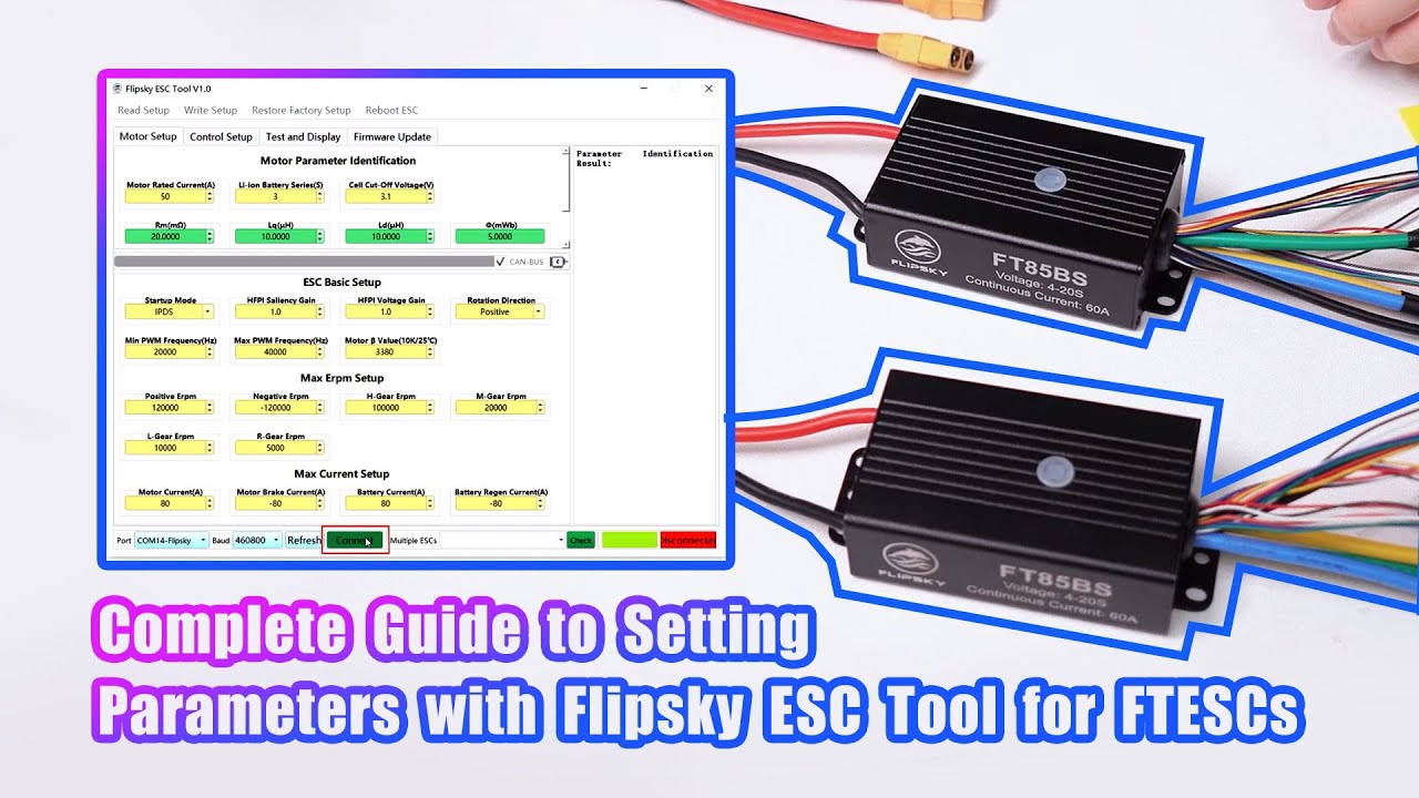 Tutorial for Parameter Setting with Flipsky-ESC-Tool for FTESCs - YouTube