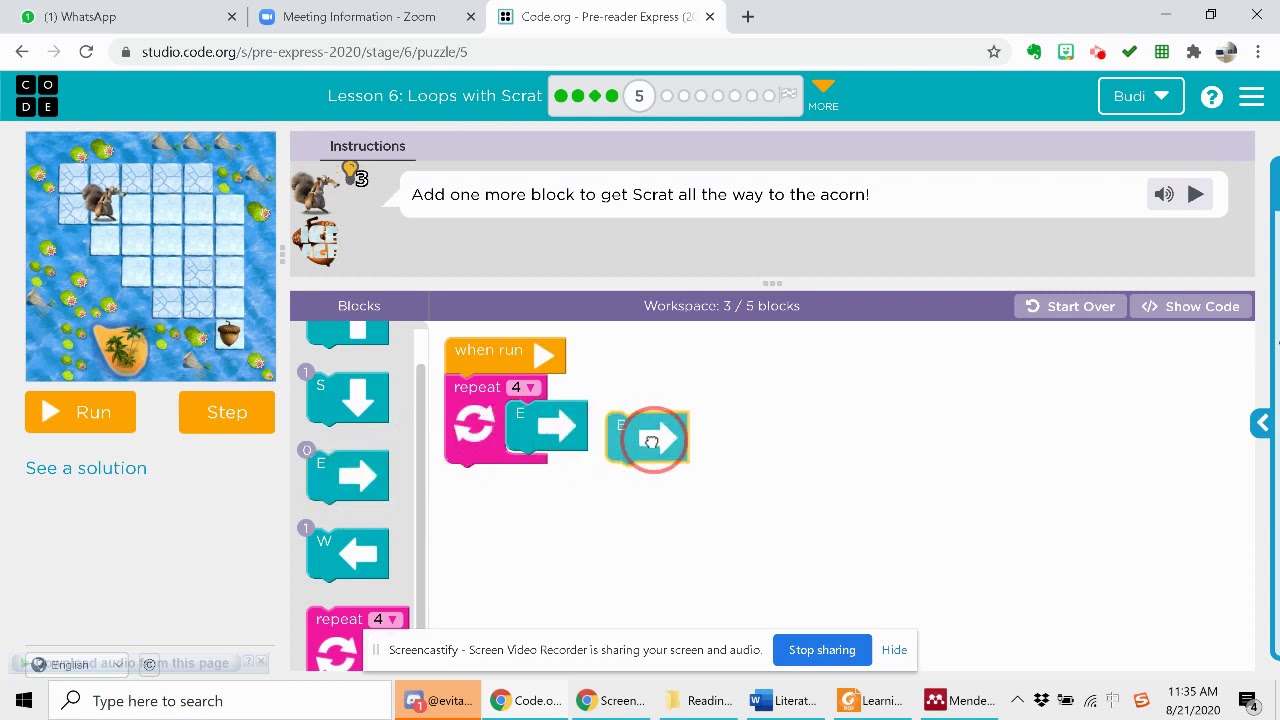 Code.org Pre-reader Express Lesson 6-5 - YouTube
