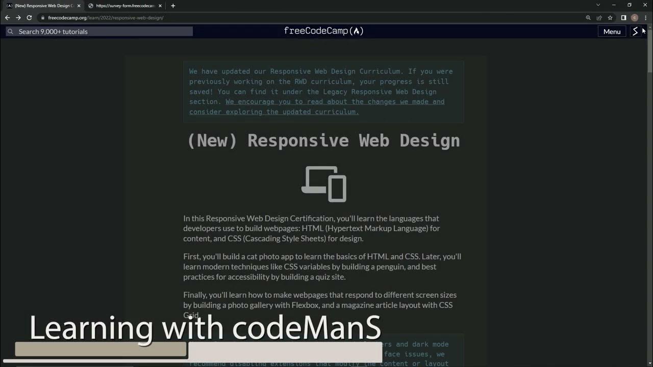 learn2code | freeCodeCamp (New) Responsive Web Design - Certification Project - Survey Form ...