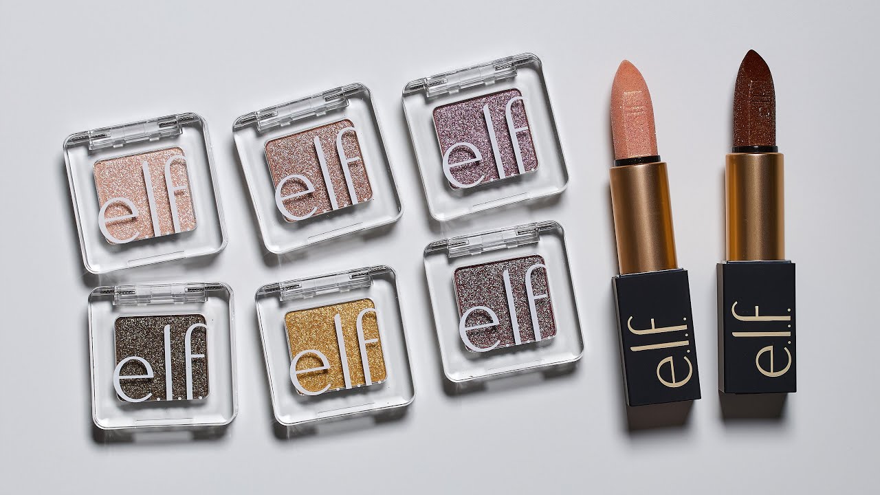 Elf Fine As Fleck Glitter Eyeshadow & O Face Shimmer Balm Swatches ...