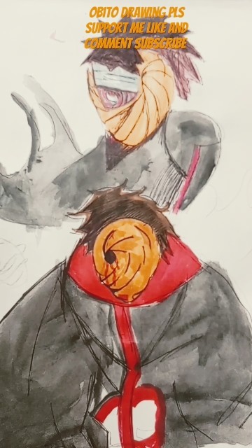 Drawing Obito #alone #anime #obitouchiha - YouTube