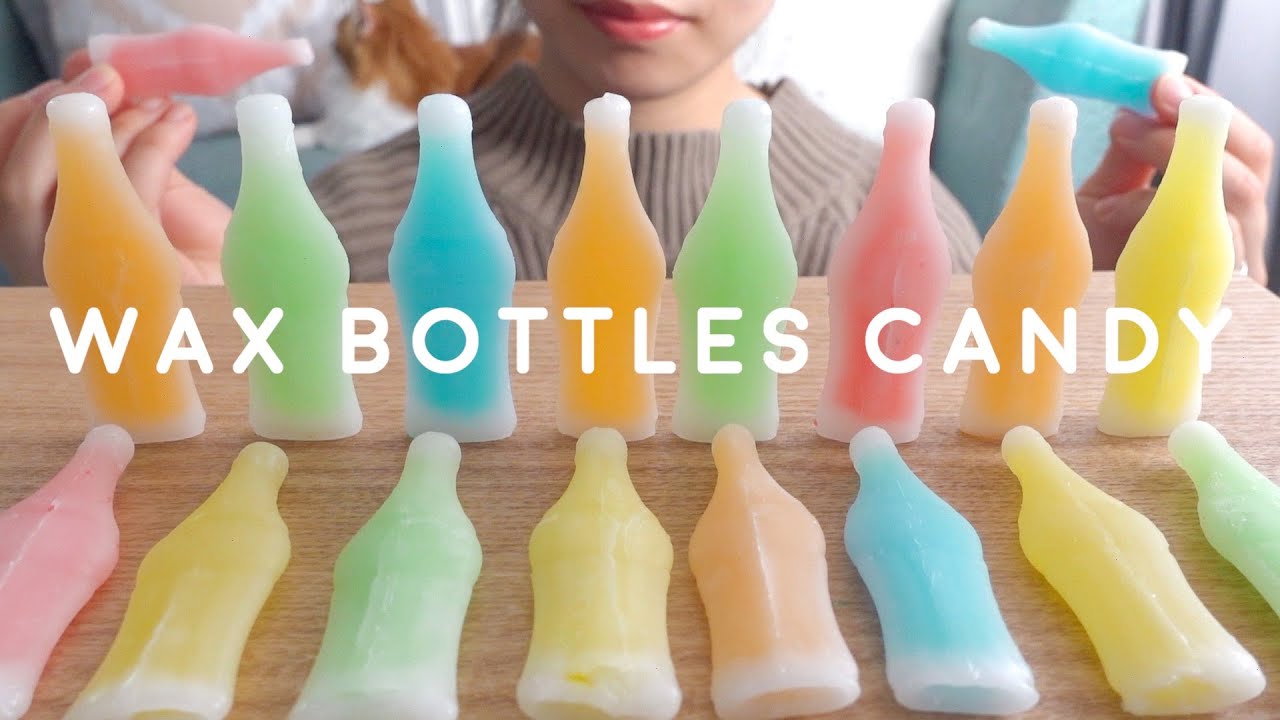 【咀嚼音】ワックスボトルキャンディを食べる【ASMR/EATINGSOUNDS】WAX BOTTLES CANDY DRINKS Nik-L ...