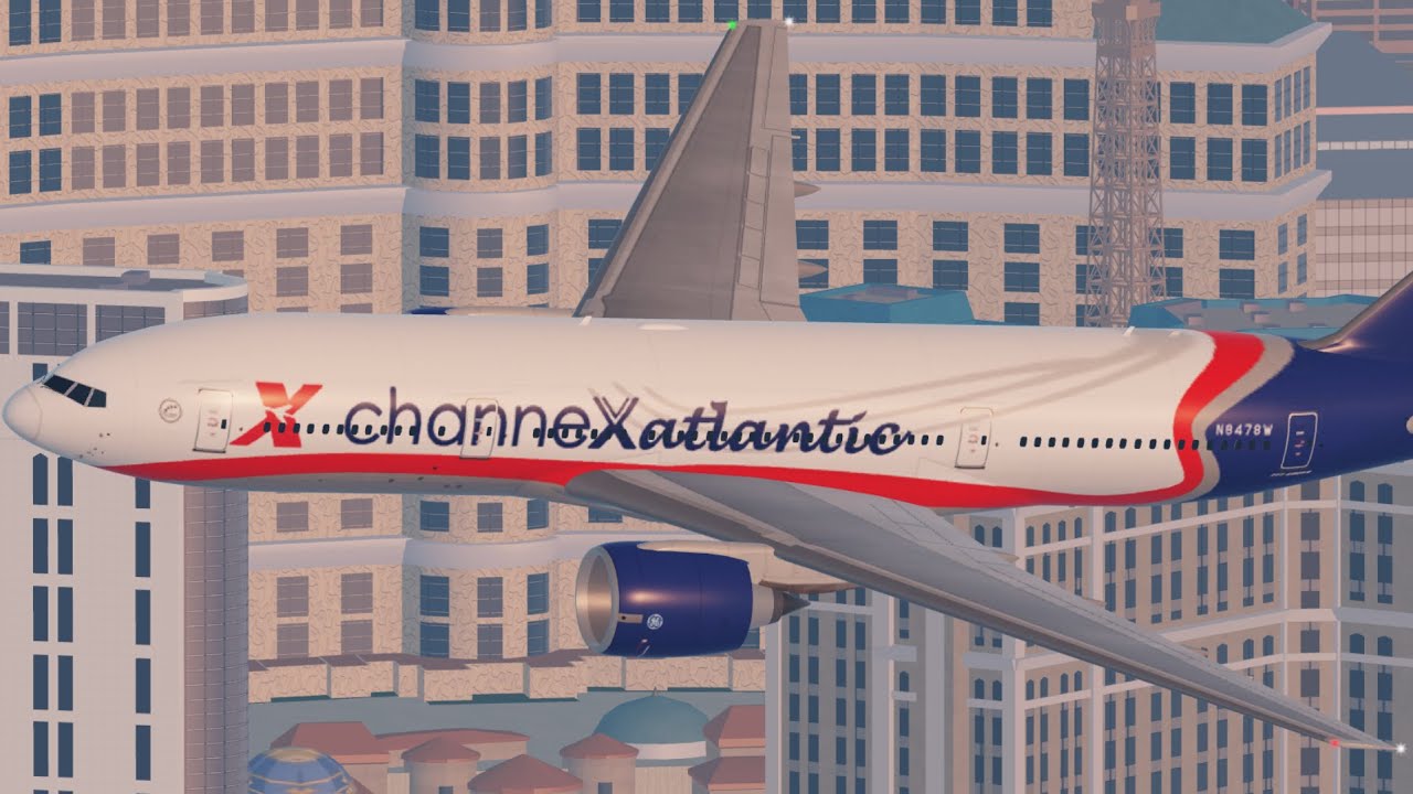 GE90 Engine Roar! ChanneX Atlantic 777-200ER, Departing a newly re ...