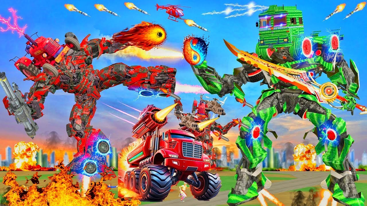 तरबूज रोबोट Magical Watermelon Robot RC Truck Robot Hindi Kahaniya ...