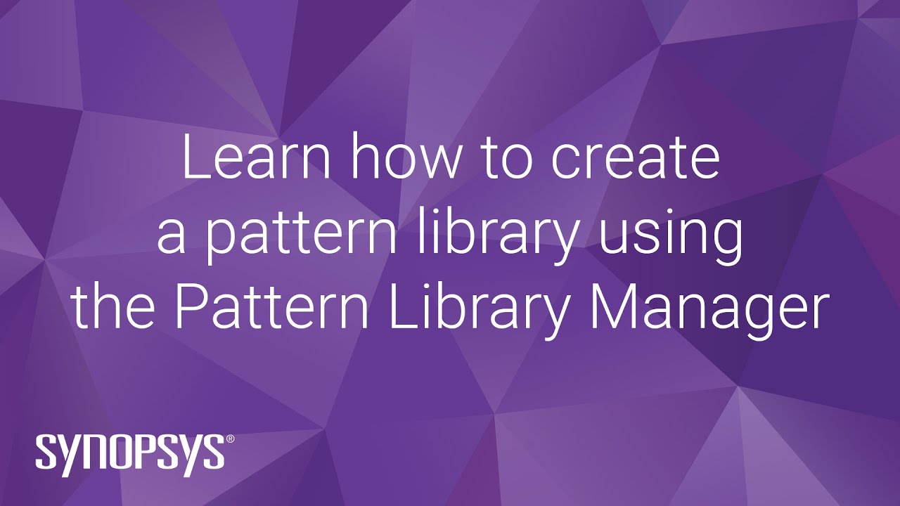 Learn how to create a pattern library using the Pattern Library Manager ...