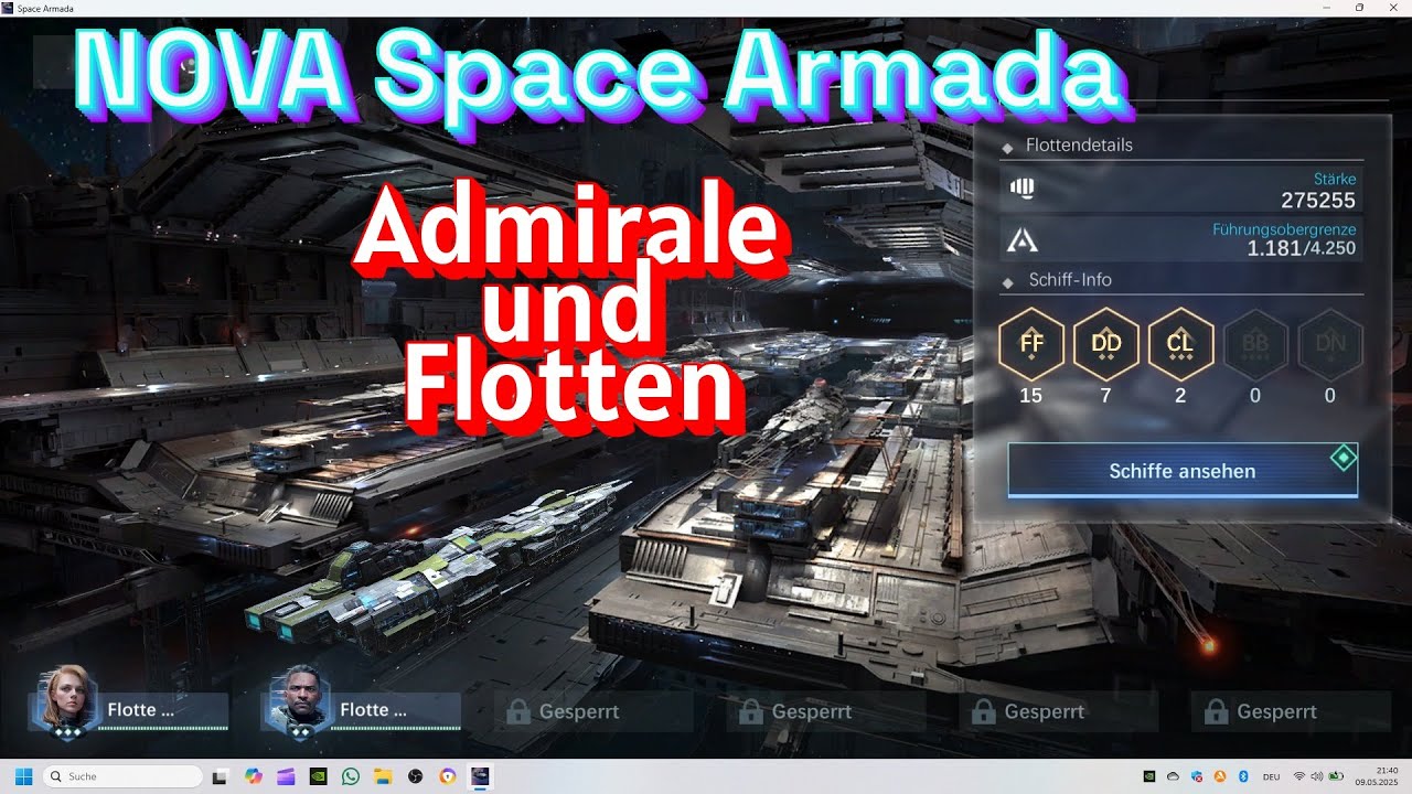 NOVA Space Armada Admirale und Flotten - YouTube