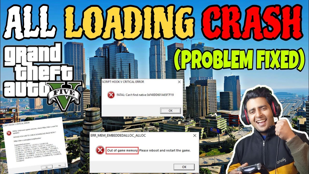 How To Fix Loading Crash & Game Memory Error GTA 5 1.0.3179.0 Latest ...
