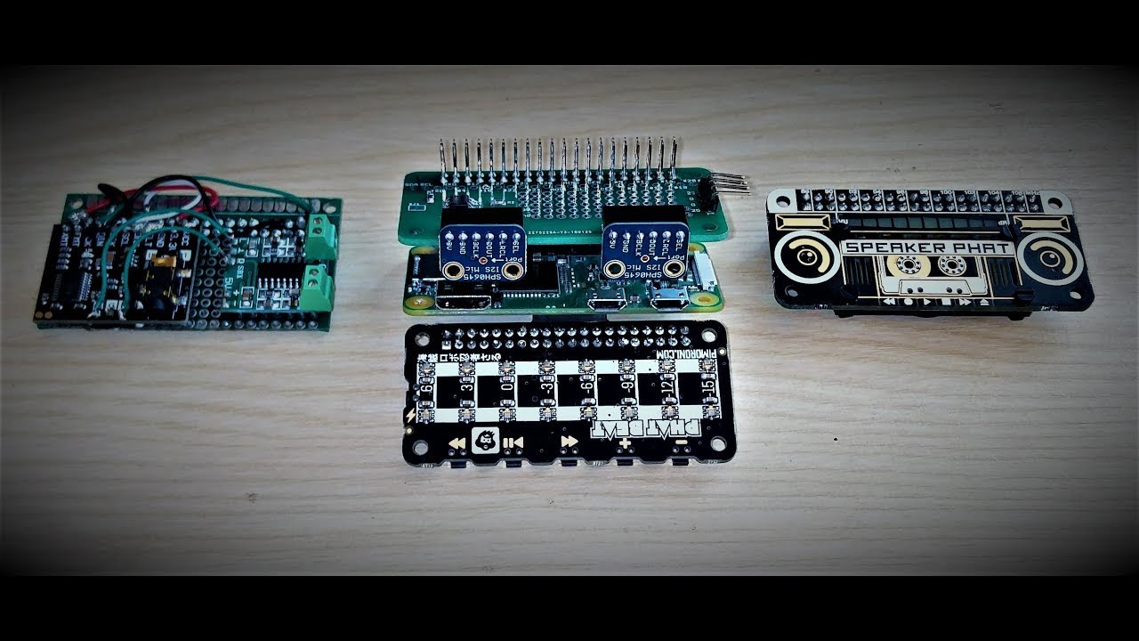 DIY AIY Voice HAT Bonnet for Pi Zero with Interchangable DAC HATs - YouTube