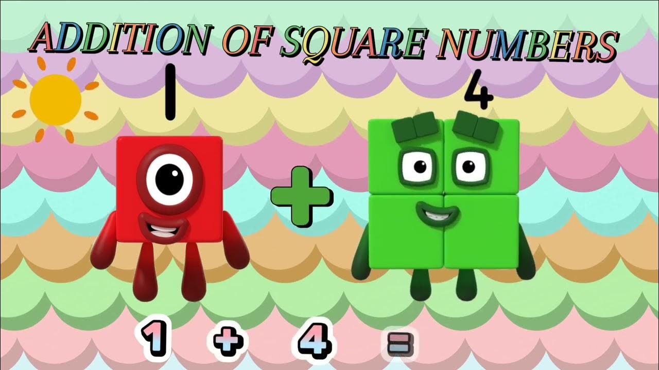 NUMBERBLOCKS SQUARE CLUB | ADDITION OF SQUARE NUMBERS | LEARN TO COUNT | learning city - YouTube