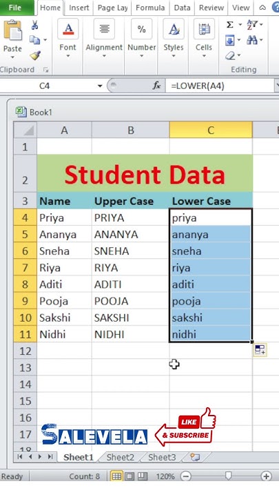 MS Excel Tips: How to Convert Upper/Lower Case in Excel 🔠 Quick & Easy ...