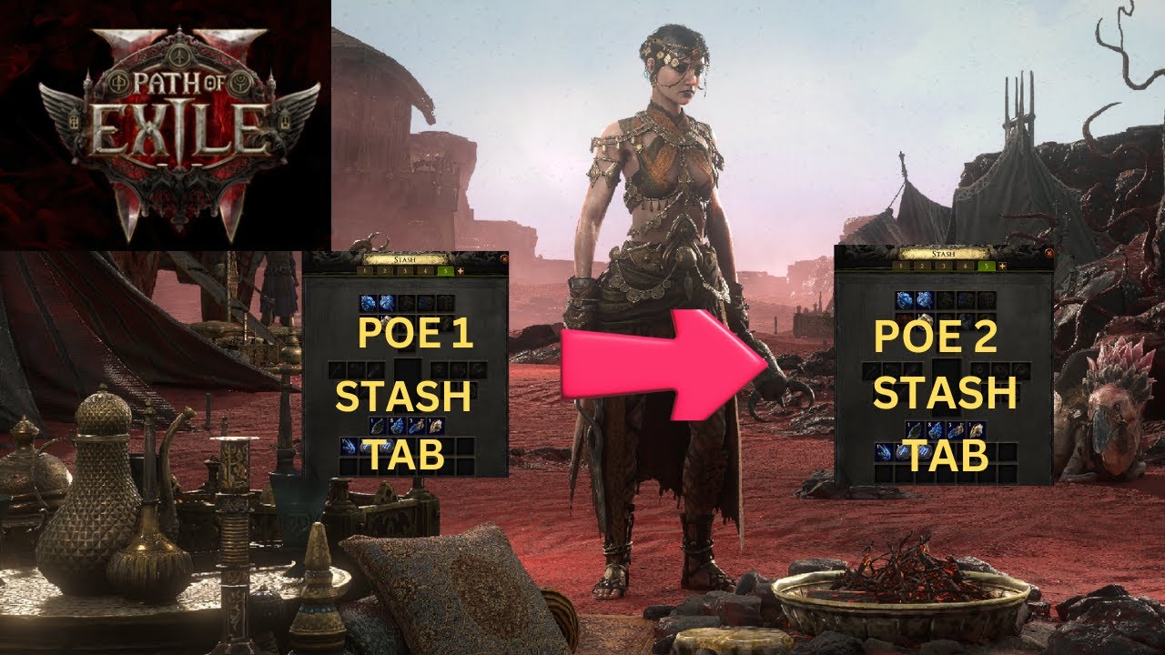 How to access your poe1 stash tabs in poe2 - YouTube